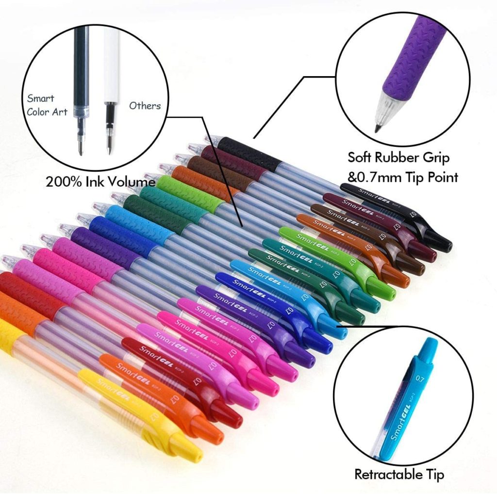 Gel Pens Set 16 Colors Medium Point